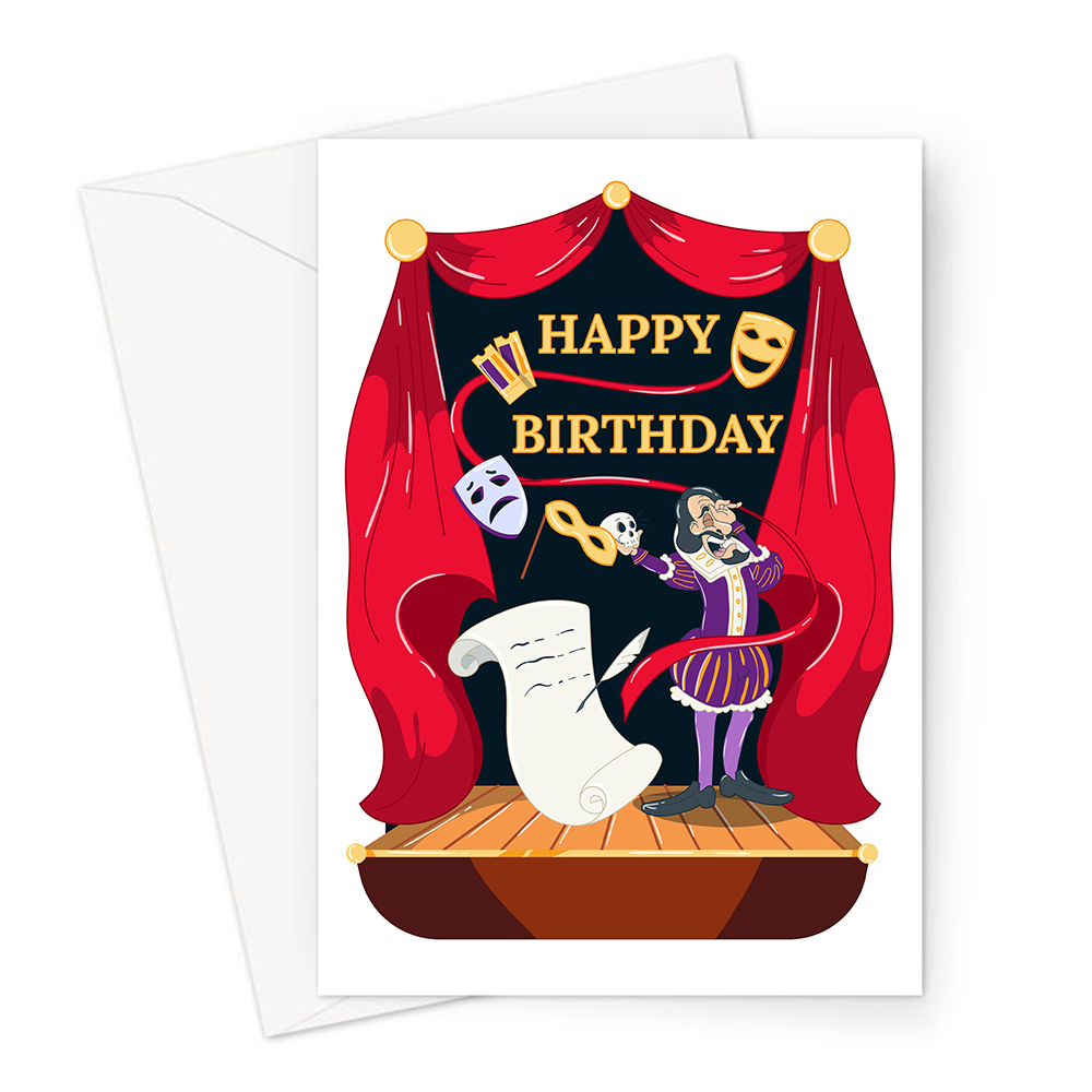 Happy Birthday Theatre Greeting Card | Happy Birthday Card For Theatre ...
