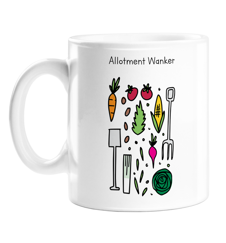 Allotment Wanker Mug | Rude, Funny Gift For Gardener, Allotment Owner ...
