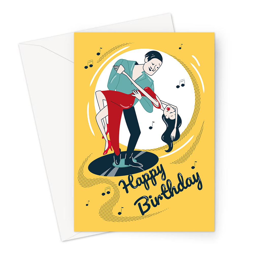 Happy Birthday Dancing Greeting Card | Happy Birthday Card For Dancer ...
