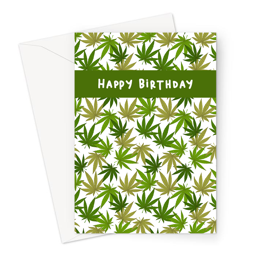 Pin Happy Birthday Weed Weed Birthday Card Etsy Nederland
